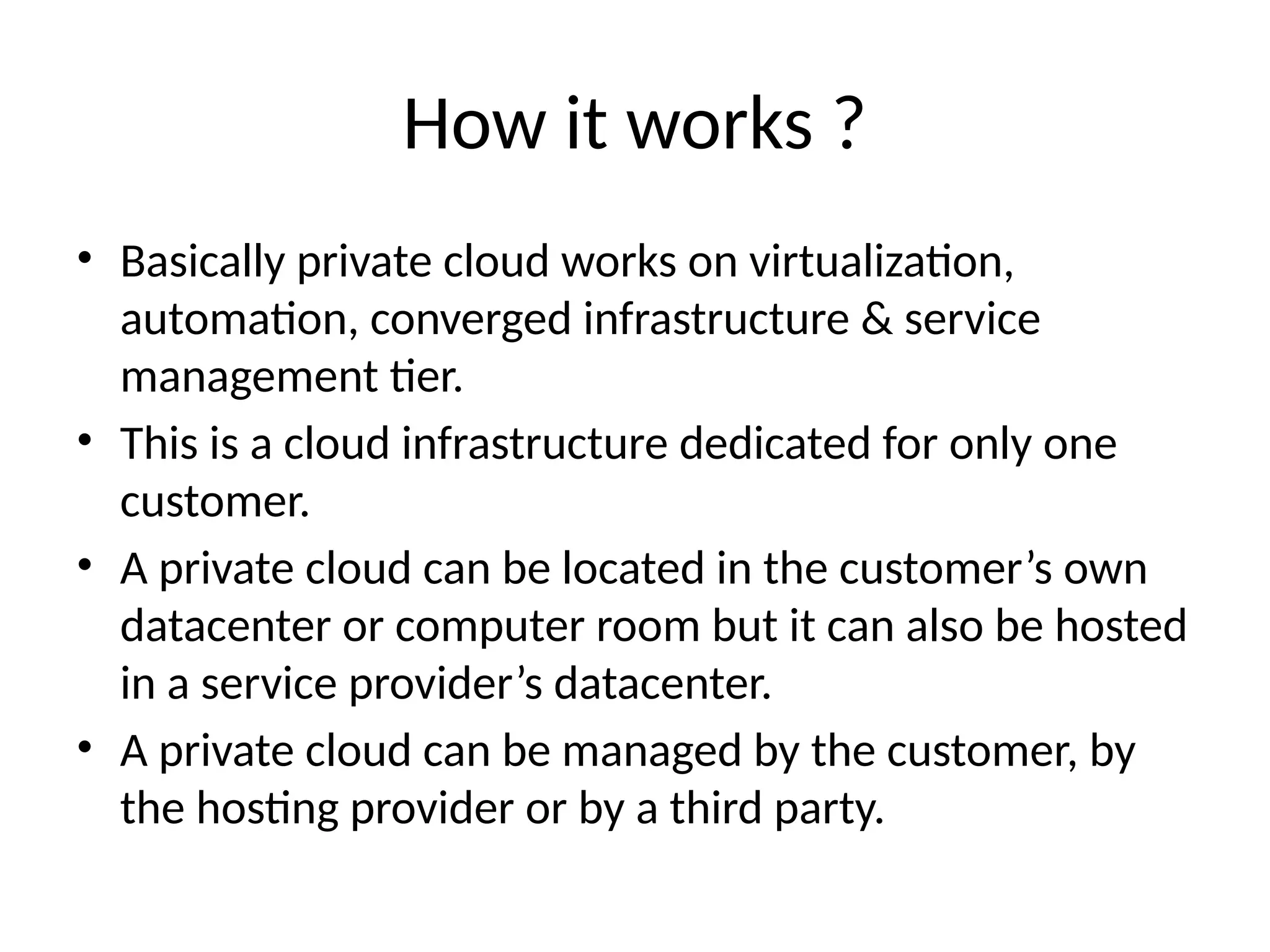 Private Cloud and it's uses and application | PPTX