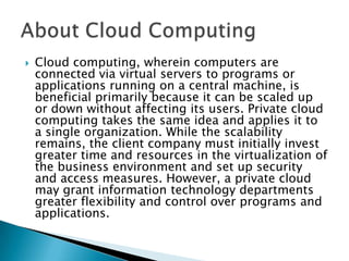 Private Cloud Computing Basics | PPT