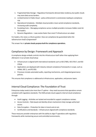 Private Cloud for Compliance-First Organizations: Secure, Sovereign & Audit-Ready | PDF