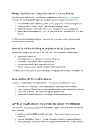 Private Cloud for Compliance-First Organizations: Secure, Sovereign & Audit-Ready | PDF
