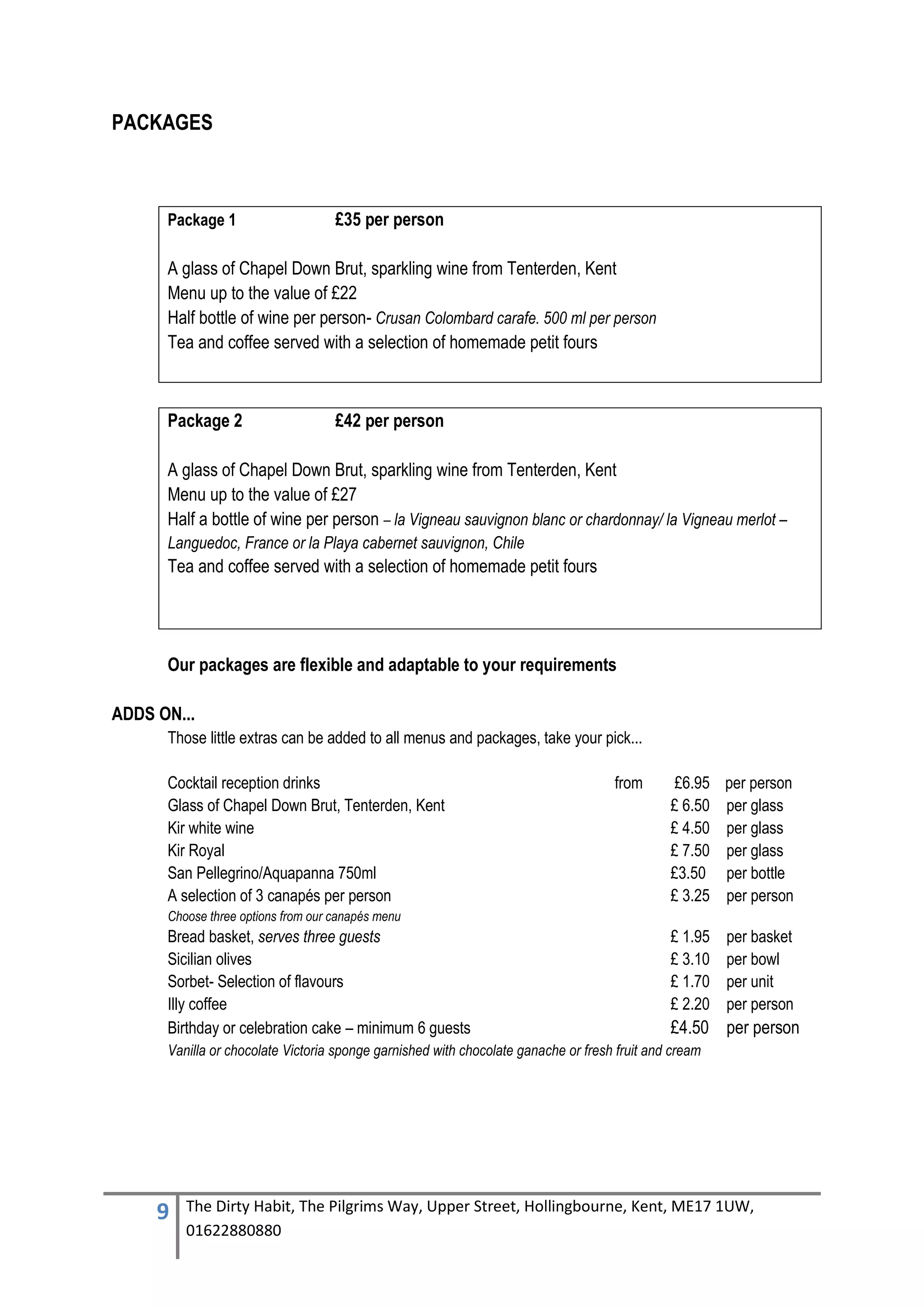 Private dining brochure dh internet | PDF