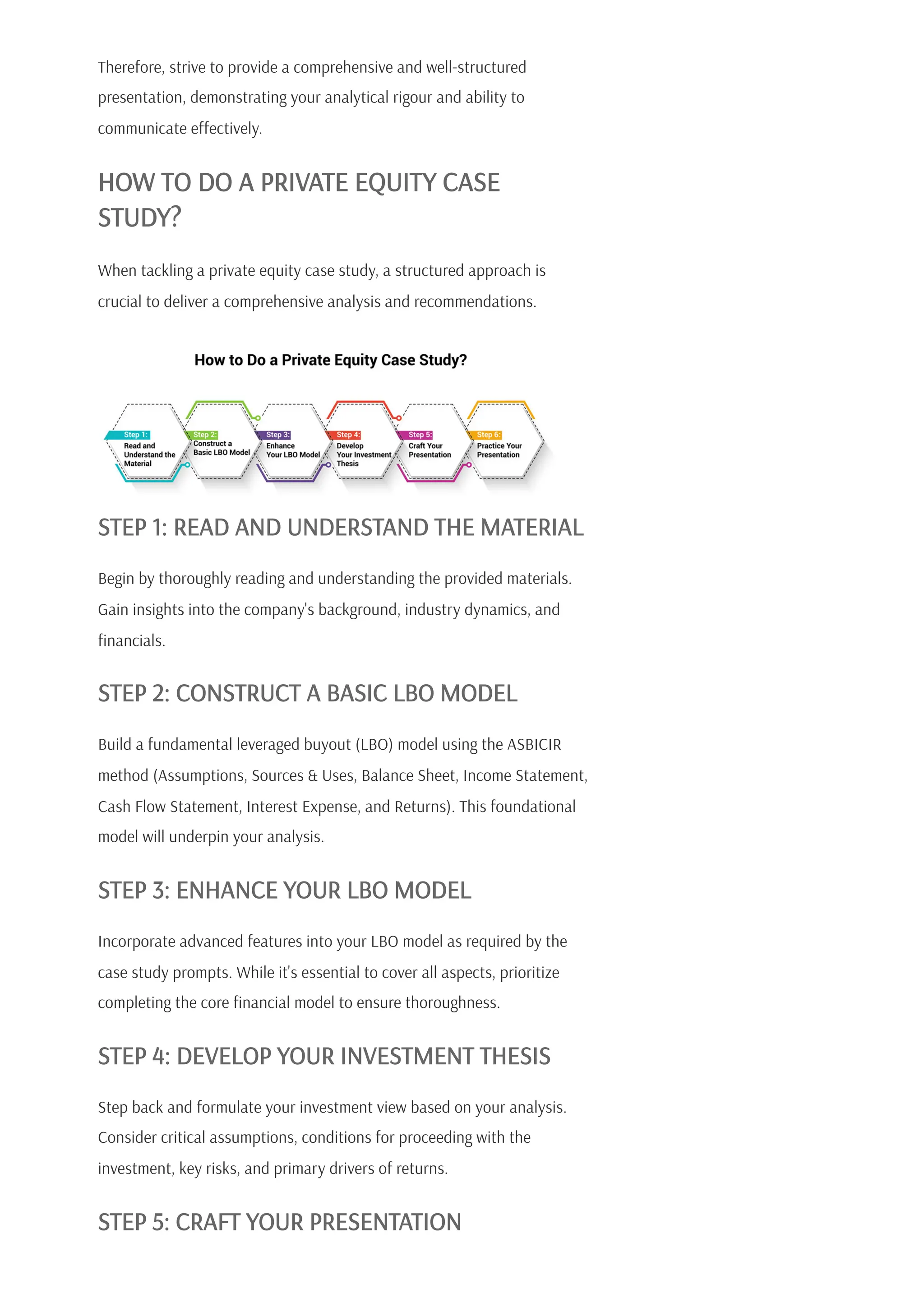 Private Equity Case Study Tips, Prompt & Presentation.pdf | Private Equity | Business Banking ...