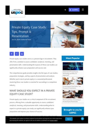 Private Equity Case Study Tips, Prompt & Presentation.pdf | Private Equity | Business Banking ...
