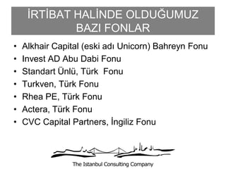Private equity fonlariyla ortak olmak | PPT