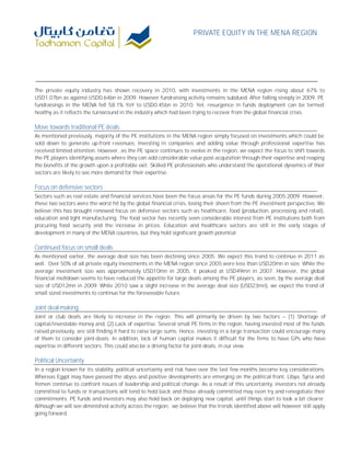 Private Equity In Mena Tadhamon Research Note April 2011 | PDF | Private Equity | Business ...