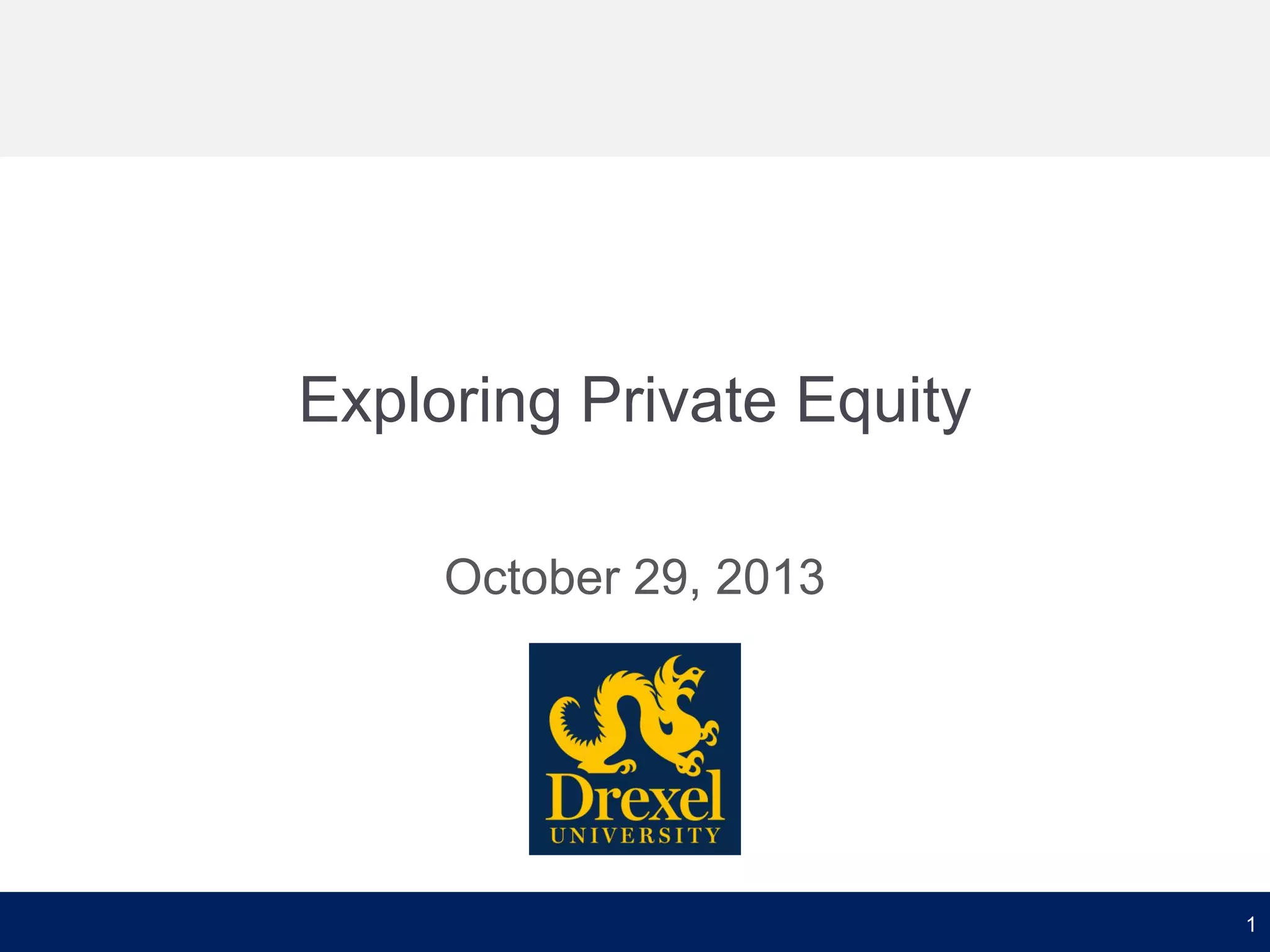 Exploring Private Equity | PDF | Private Equity | Business Banking & Finance