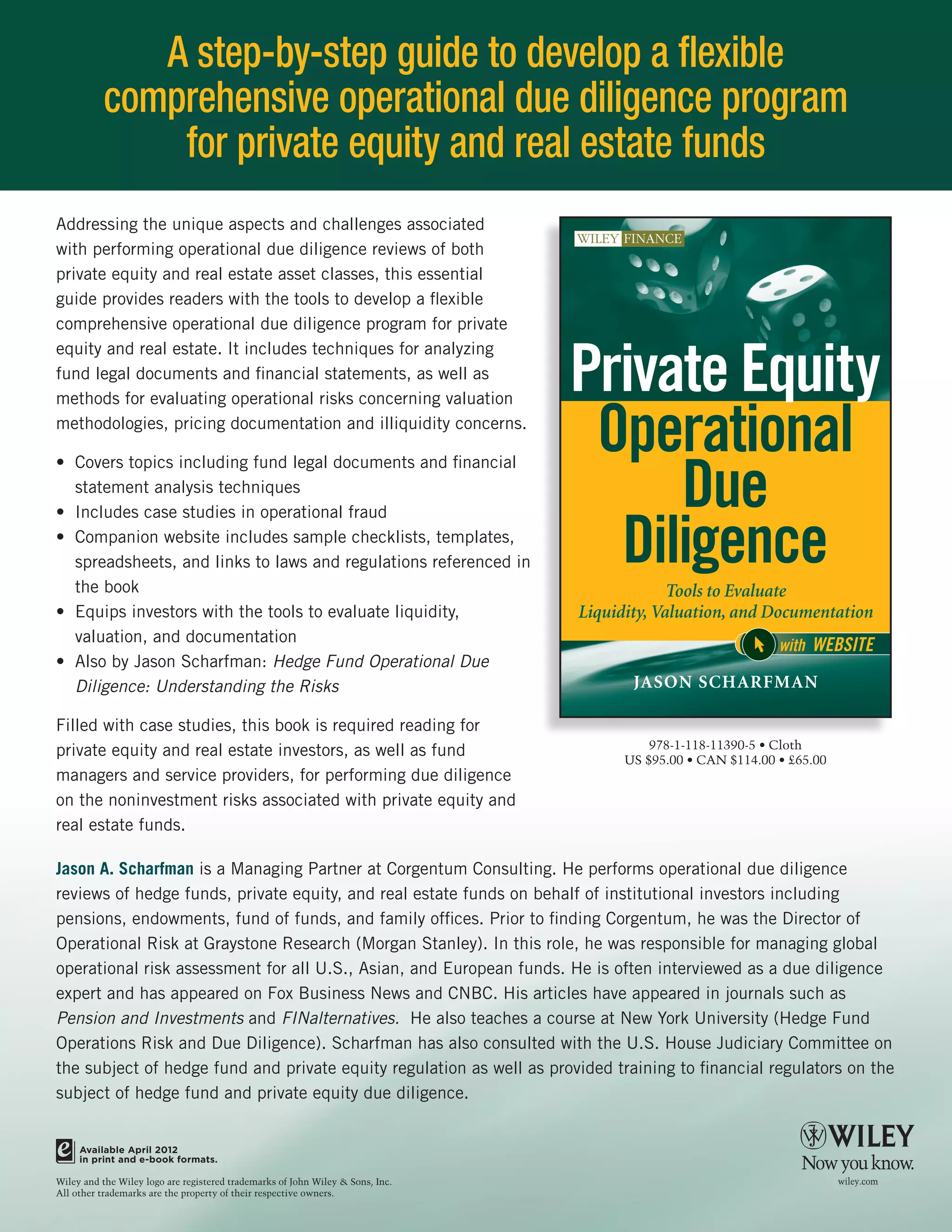 Private equity operational_due_diligence_book_scharfman | PDF