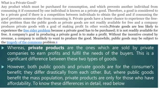 Private Goods of Public economics thoery of Private goods | PPT