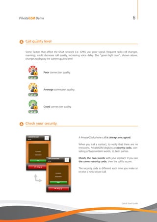 PrivateGSM demo quickstart guide iphone_en | PDF