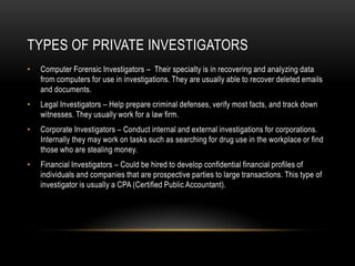 Private Investigation | PPT