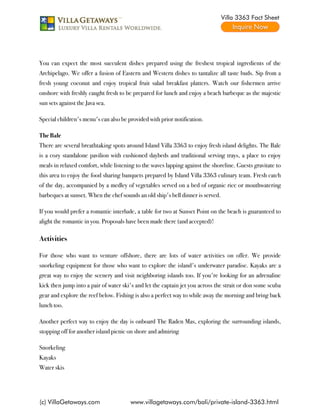 Private island villa 3363,bali | PDF