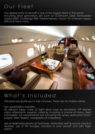 Private Jet Charter 2015 Brochure | PDF