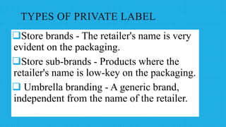 Private labeling | PPTX