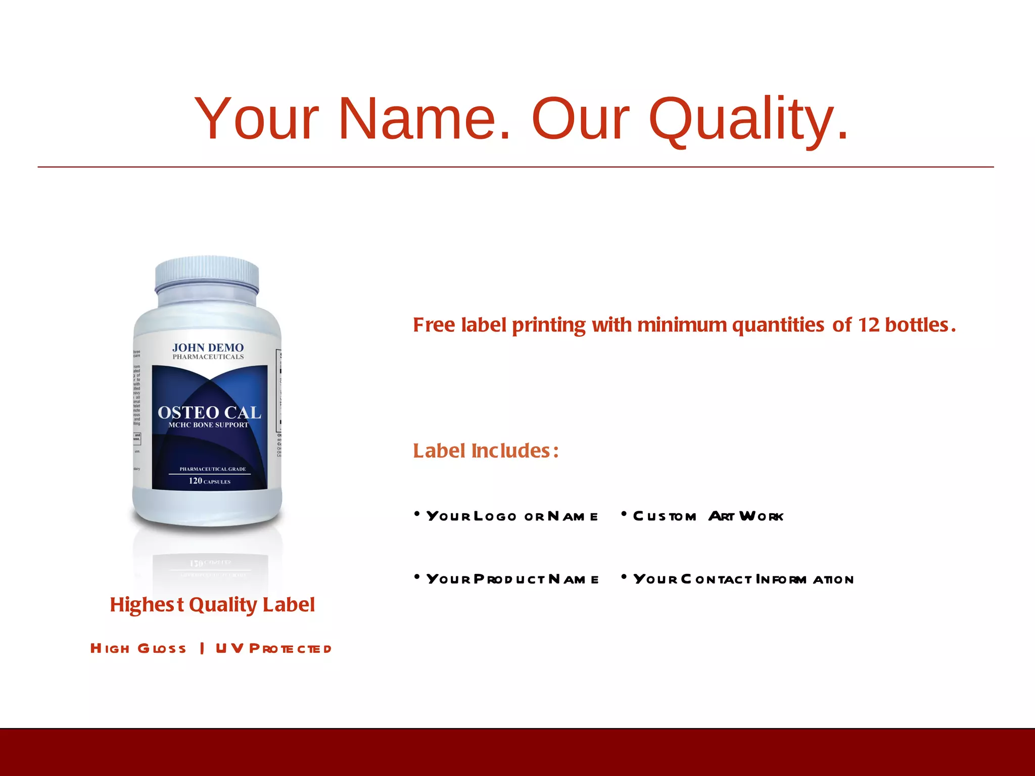 NuMedica Private Label Presentation | PPT