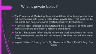 Private labels | PPT