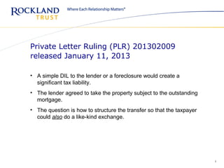 Private Letter Ruling (PLR) 201302009 | PPT