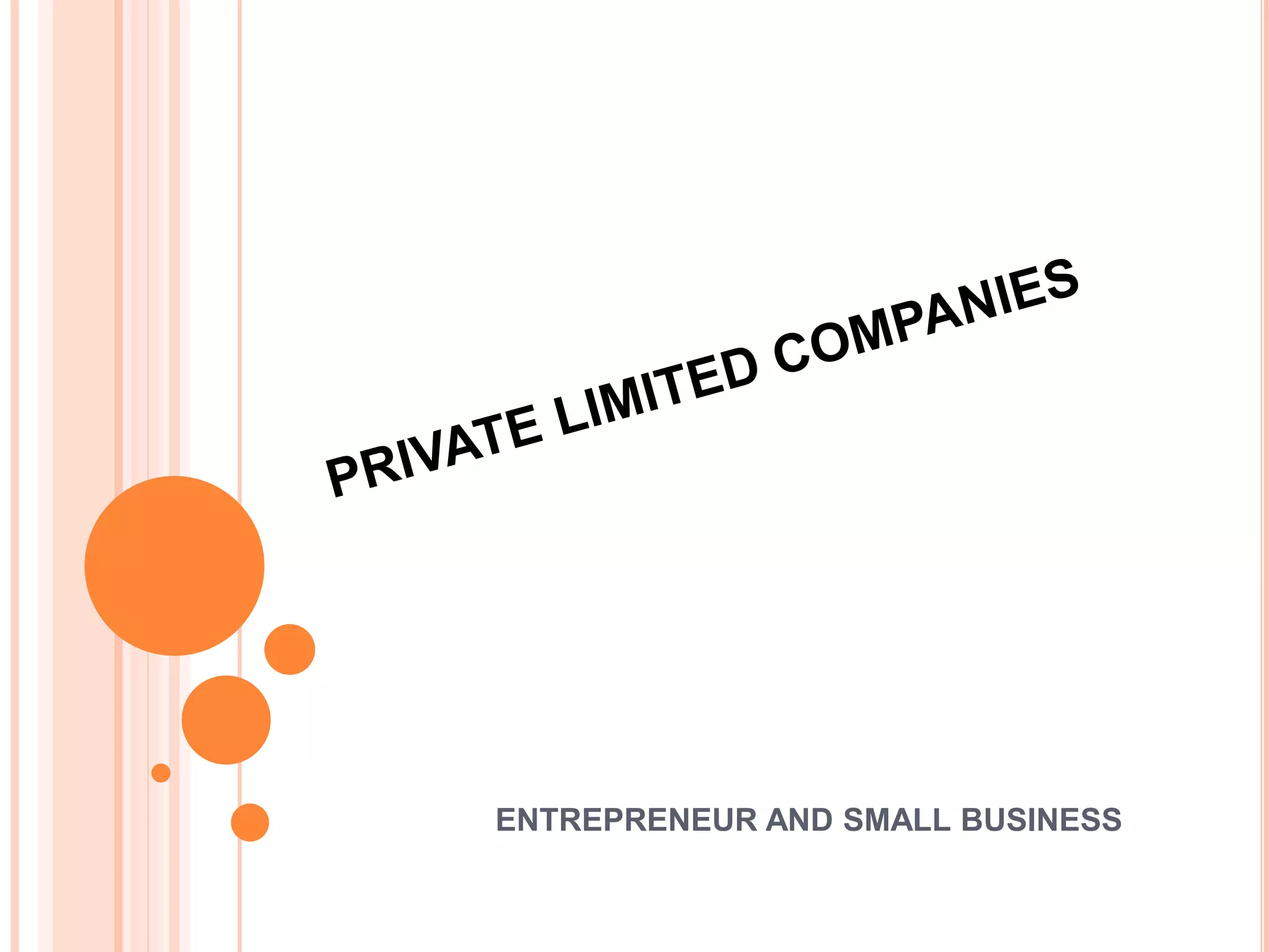 Private limited companies | PPTX