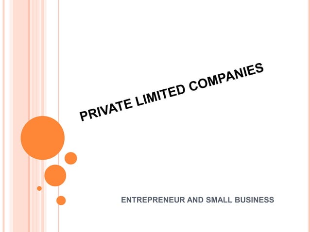 Private limited companies | PPTX | Business | Business and Finance