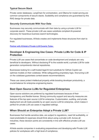 Private LLM Use Cases in Regulated Industries: Secure, Compliant, and ROI-Driven AI Adoption | PDF
