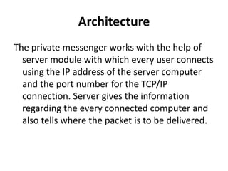 Private messenger | PPT