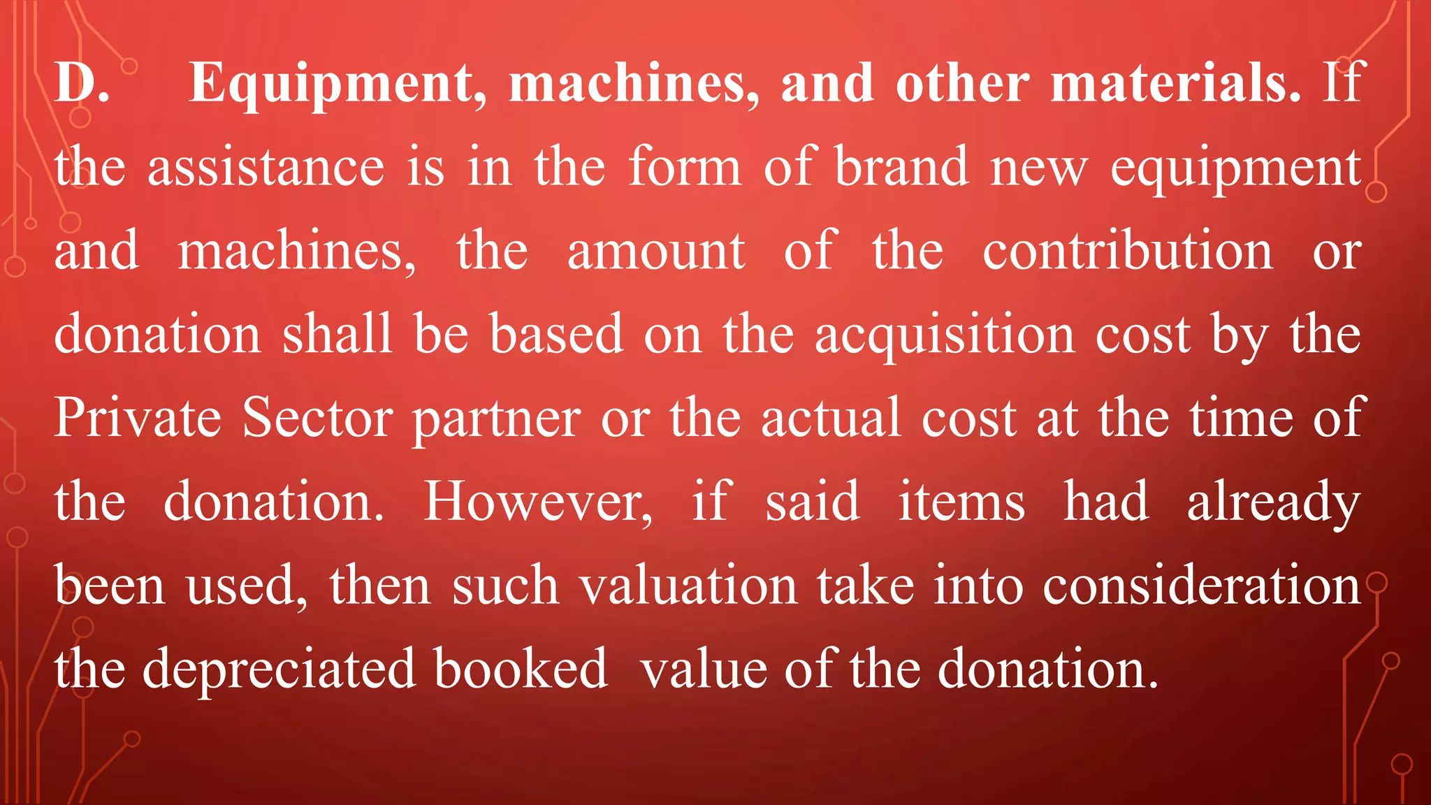 GUIDELINES ON ACCEPTING DONATIONS AND ON PROCESSING APPLICATIONS FOR ...