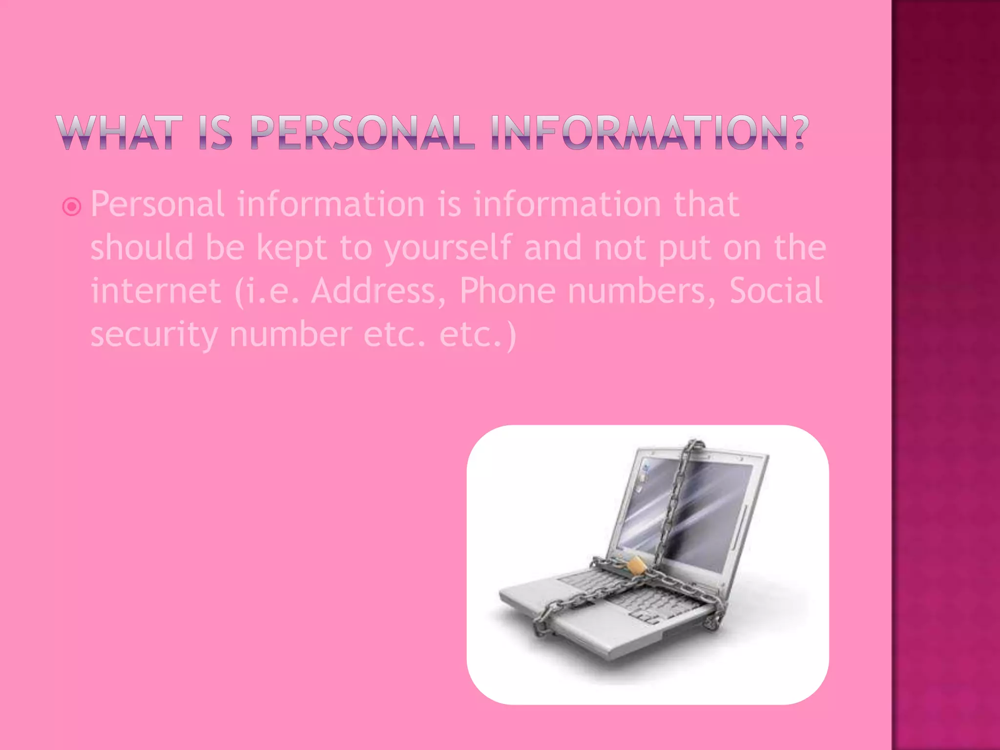 Private & Personal Information | PPTX