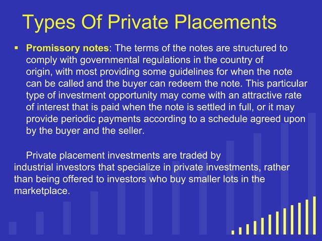 Private Placement | PPTX | Stocks and Bonds | Personal Investing