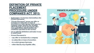 Private placement | PPTX