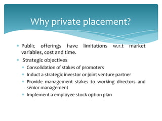 Private Placement | PPTX