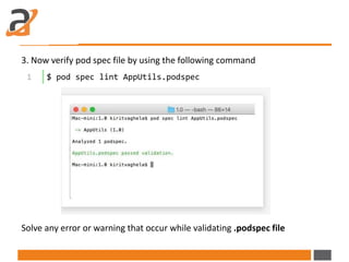Private pod support using cocoa pods in ios | PPT