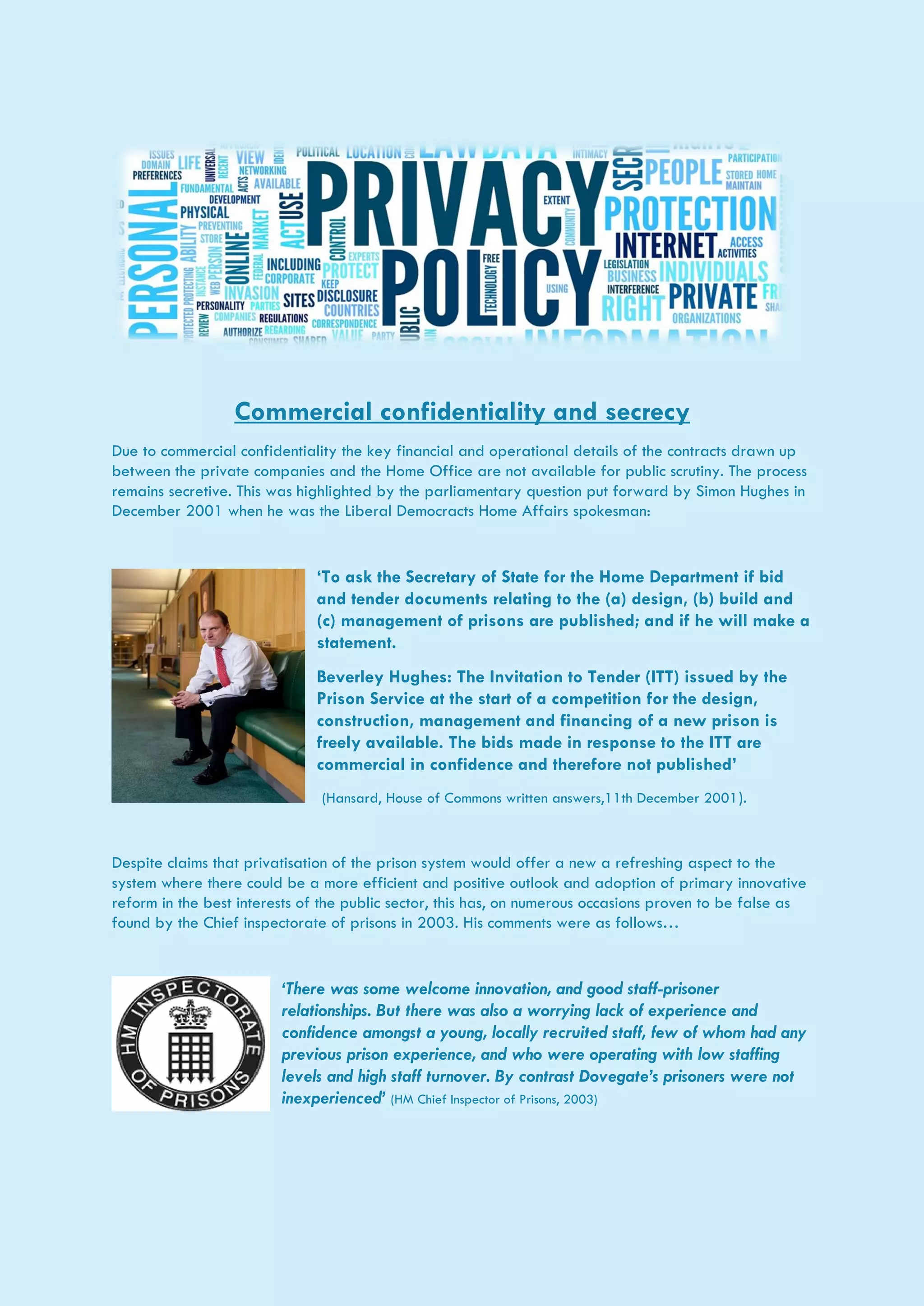 Private prison complex - Pros & Cons | PDF
