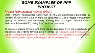 Private public partnership in agriculture | PPTX