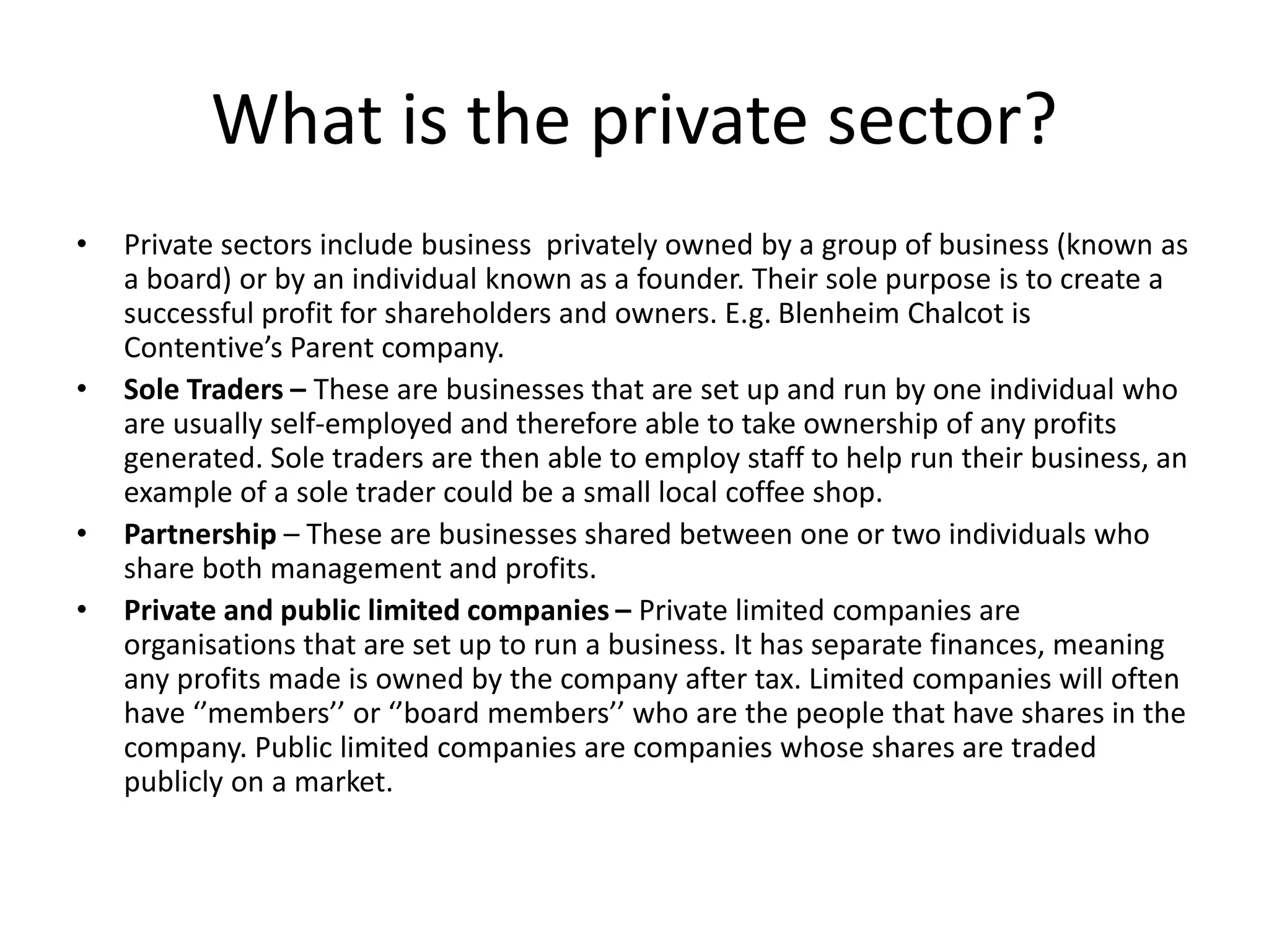 Private public voluntary sectors powerpoint | PPTX