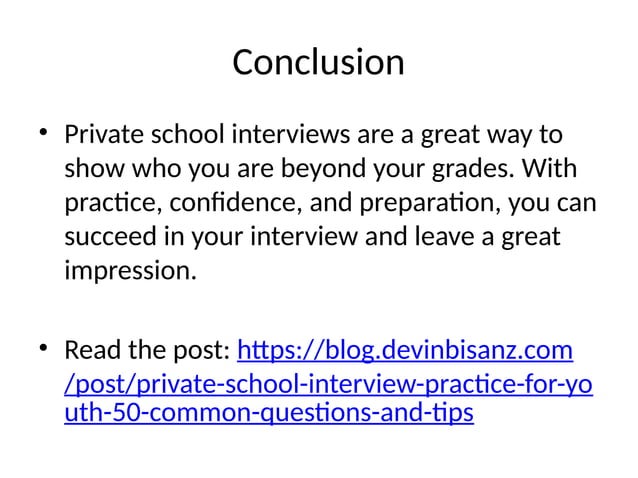 Private School Interview Practice for Kids: Top Questions and Tips for ...