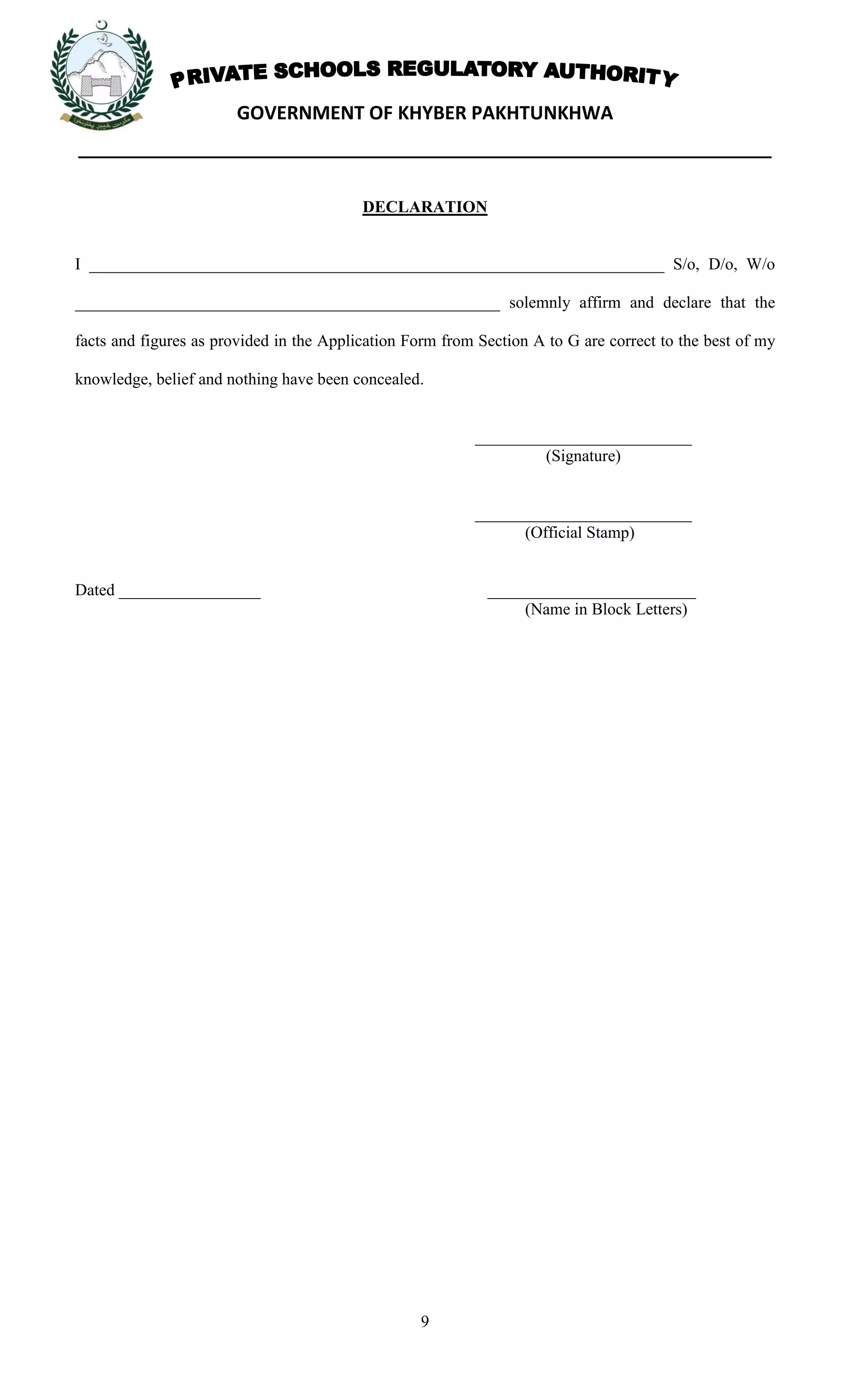 Private schools registration form | PDF