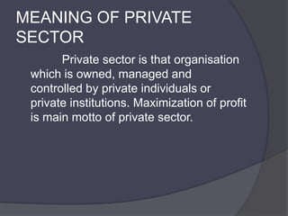 Private sector | PPTX