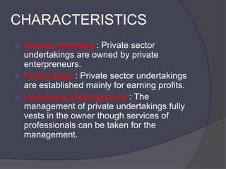 Private Sector Undertaking