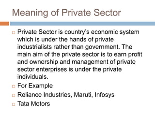 Private sector enterprises | PPT
