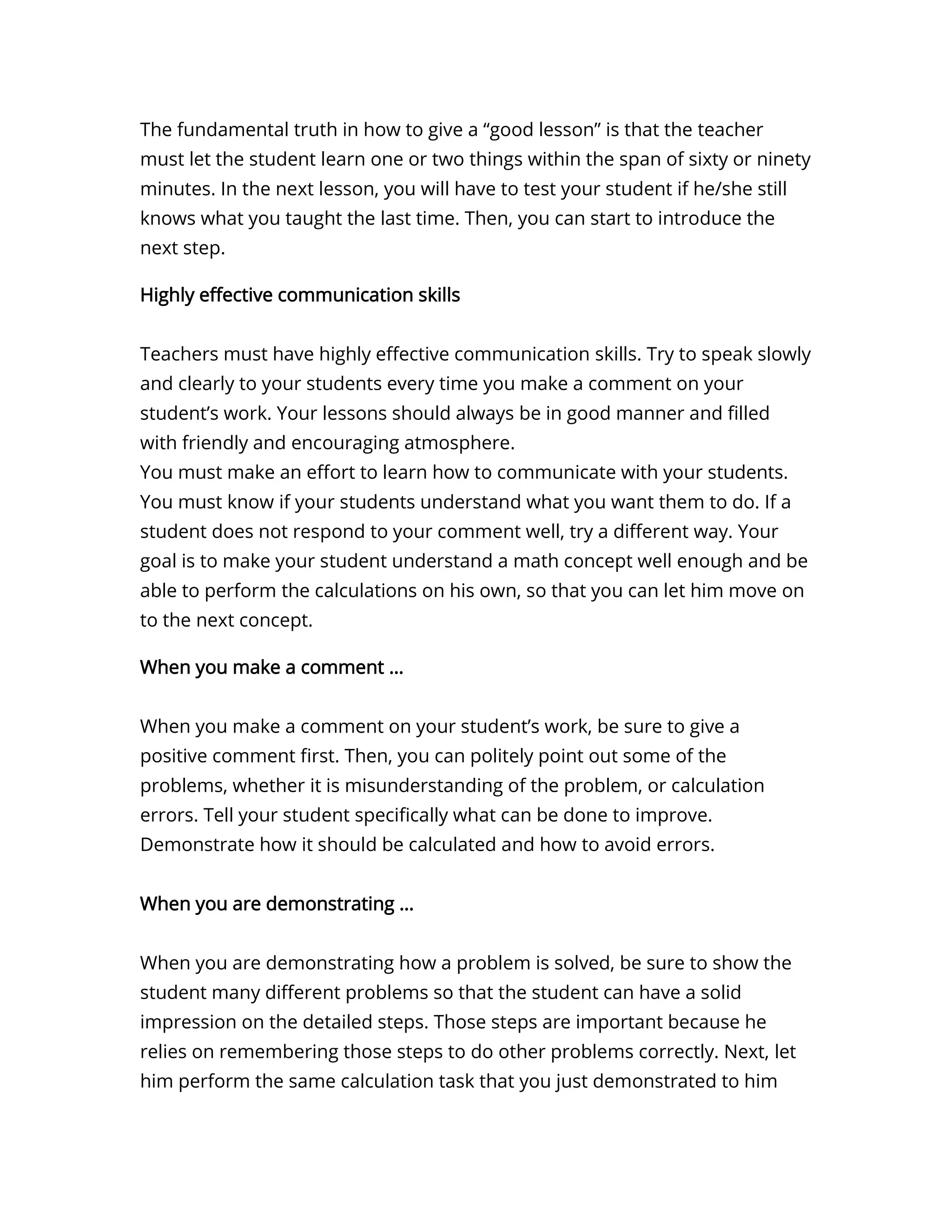 Private Tutoring – How to Be A Successful Tutor | PDF