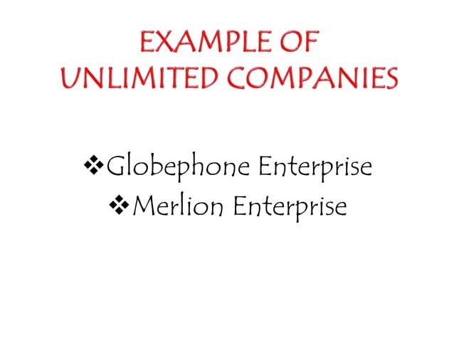 Private unlimited company | PPTX