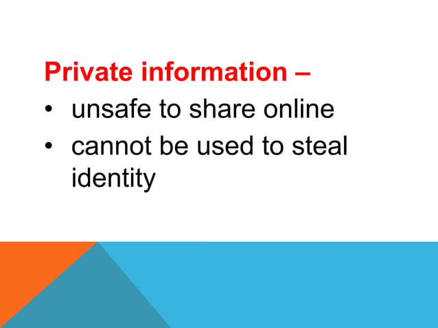 IT- Private vs personal information | PPT