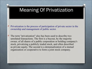 Privatisation | PPT