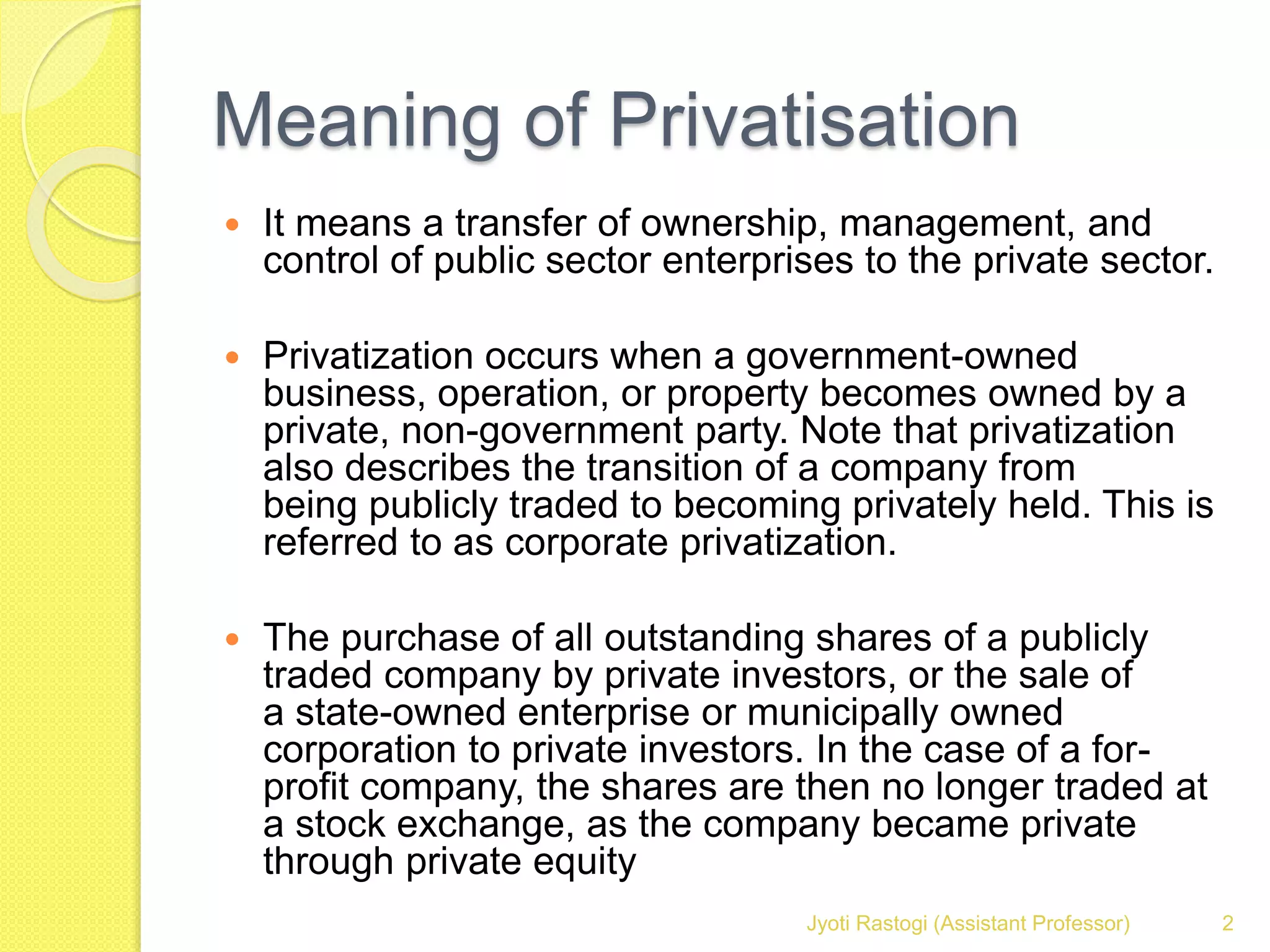 Privatisation | PPTX