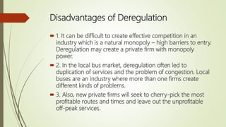Privatization and deregulation | PPTX
