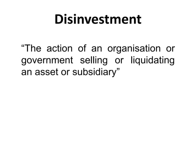 Privatisation and disinvestment | PPTX