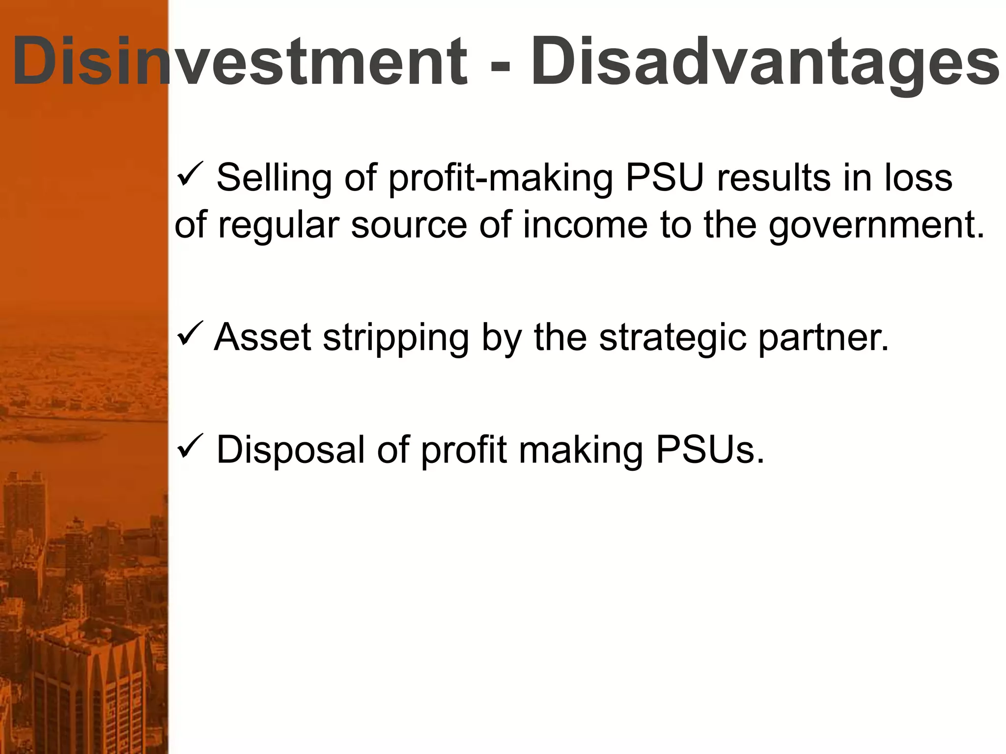 Privatisation and disinvestment | PPTX