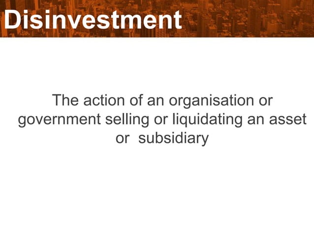 Privatisation and disinvestment | PPTX | Economy | Business and Finance