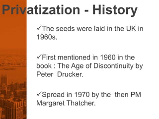 Privatisation and disinvestment | PPTX