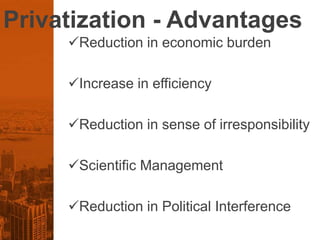 Privatisation and disinvestment | PPTX