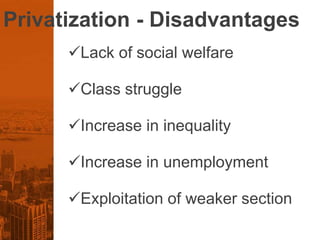Privatisation and disinvestment | PPTX